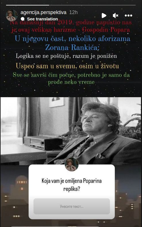 OVAKO JE GOVORIO GOSPODIN POPARA! Na današnji dan nas je napustio velikan čiji citati ODZVANJAJU!