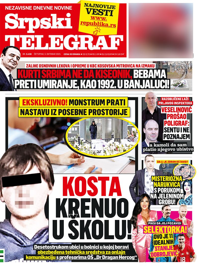 Prelistavanje dnevnih novina za 5. oktobar 2023. godine