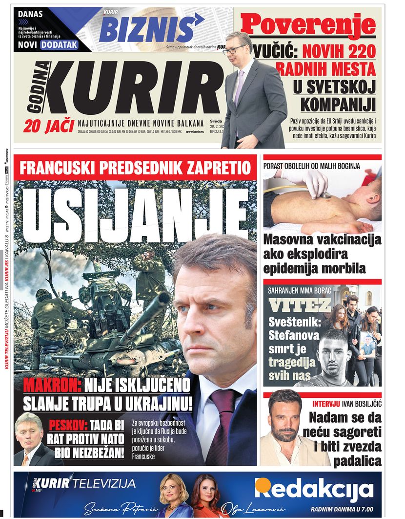 Prelistavanje dnevnih novina za 28. februar 2024. godine