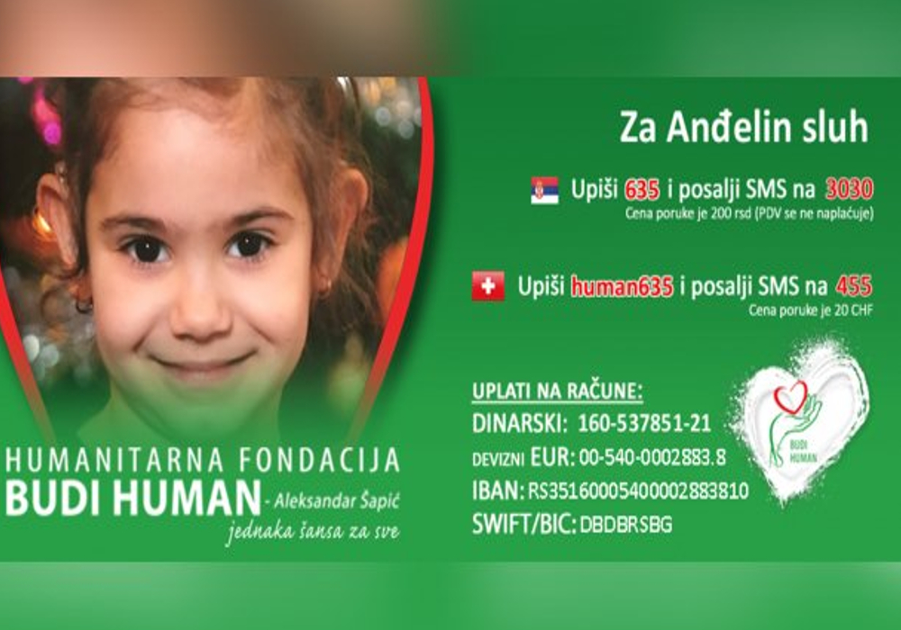 Anđela ima teško oštećenje sluha i potrebna joj je NAŠA POMOĆ! BUDIMO ...
