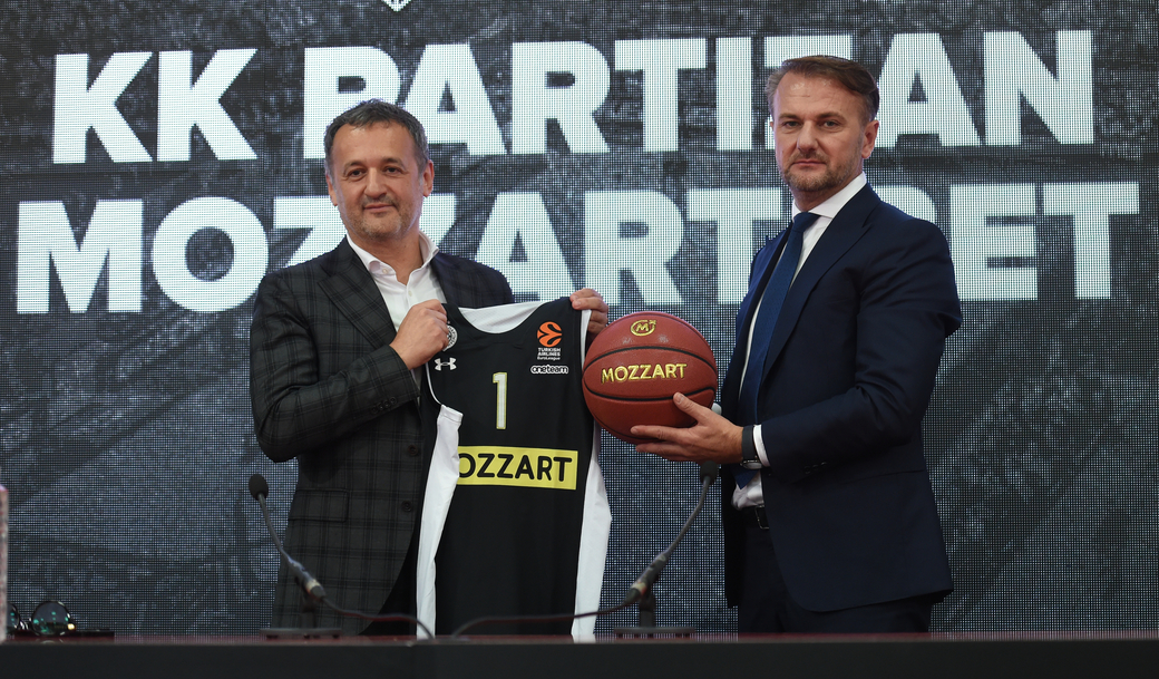 NAJVERNIJA PODRŠKA SRPSKOM SPORTU STIŽE SA ADRESE MOZZARTA: KK Partizan od danas KK Partizan ...