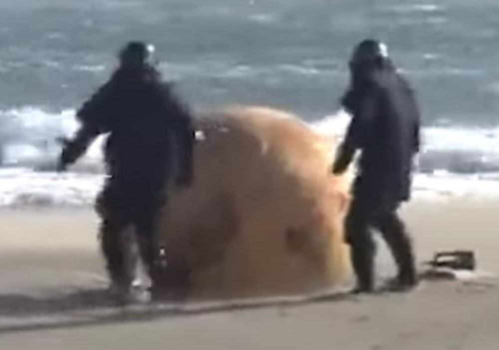 JAPANCI UZNEMIRENI: Velika misteriozna metalna kugla pronađena na plaži, kruže razne priče (VIDEO)