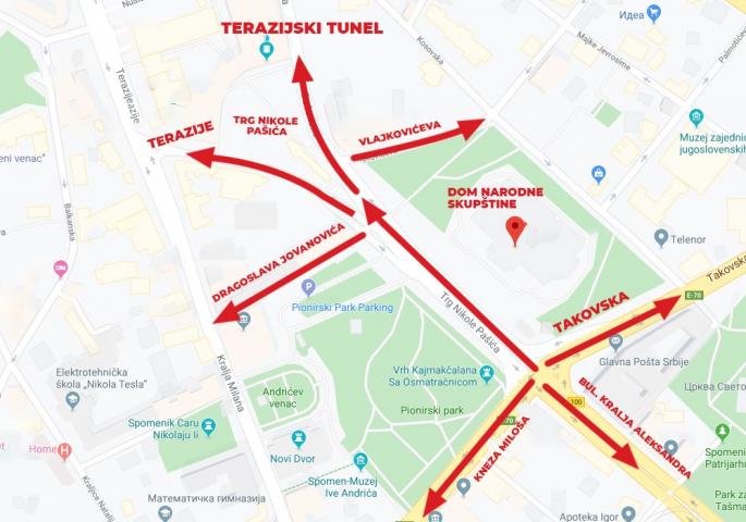 Zbog dočeka se ZATVARAJU ULICE u Beogradu: Autobusi menjaju trase ...