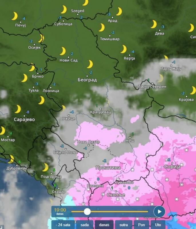 Vremenska prognoza za Srbiju