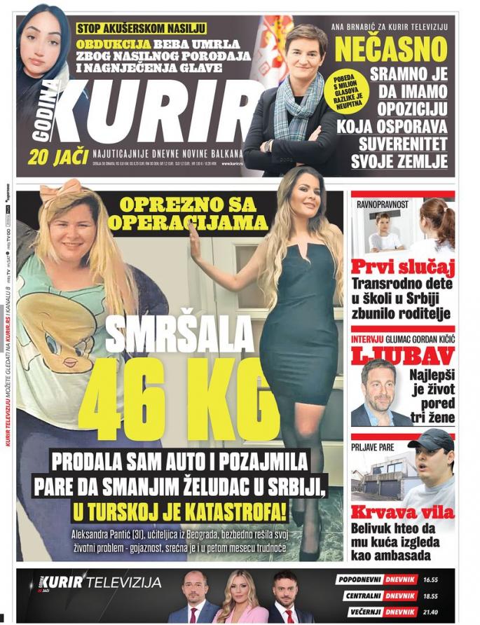 Naslovne strane dnevnih novina za 24. januar 2024.