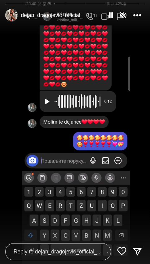 "VOLIM TE NAJVIŠE!" Isplivala Dejanova PRIVATNA PREPISKA sa novom devojkom? Izazvao burne reakcije!