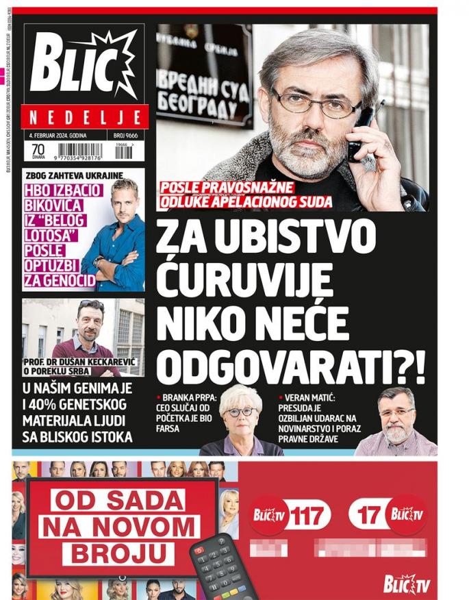 Prelistavanje dnevnih novina za 3. februar 2024. godine