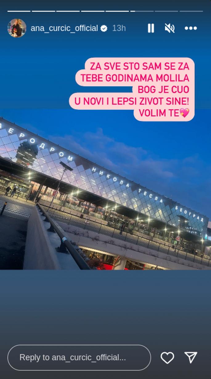 Ana Ćurčić uputila dirljivu poruku sinu Luki