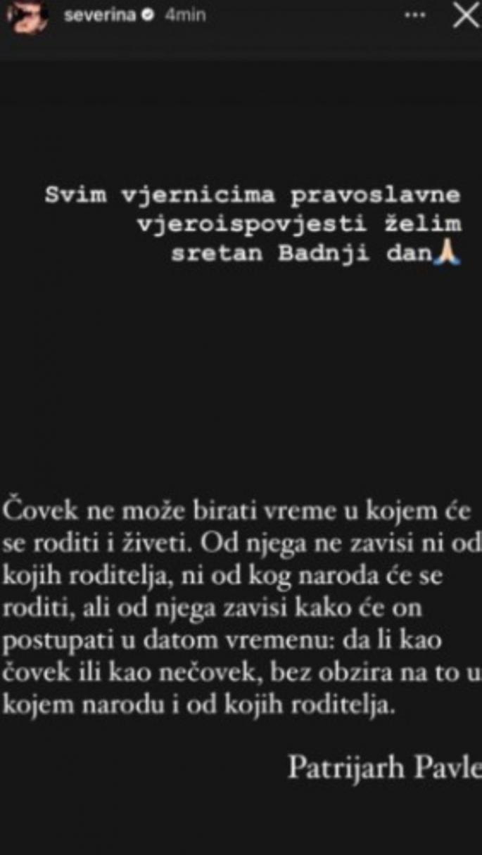 Severina čestitala Srbima Badnji dan