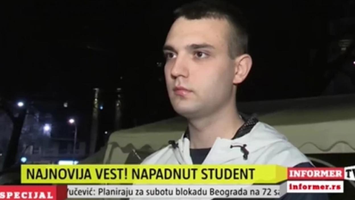 REDAR UDAREN PESNICOM U GLAVU Novi napad na studente u Pionirskom parku - Srbija danas