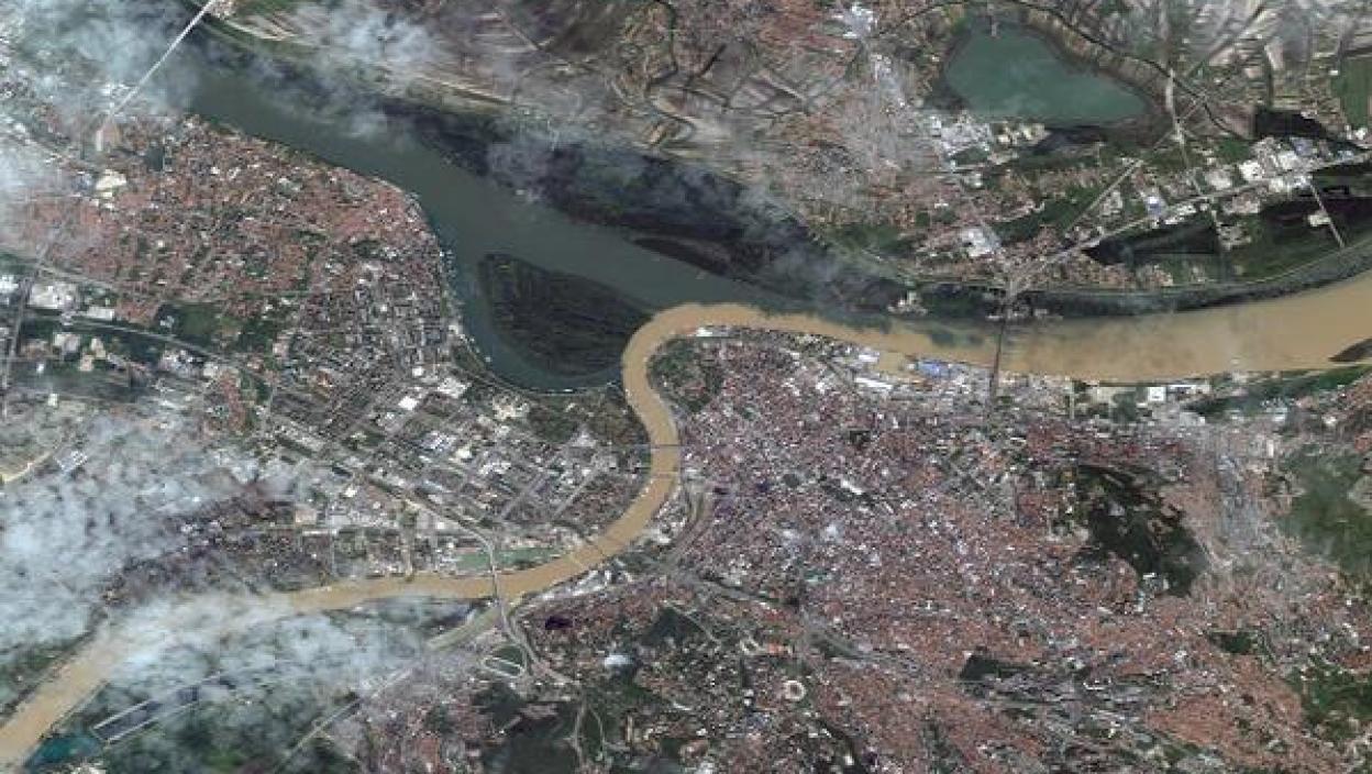 Satelitski snimak ušća Save u Dunav (FOTO) - Srbija danas